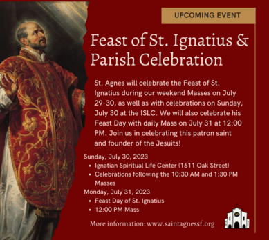 Feast of St. Ignatius & Parish Celebration - Ignatian Spiritual Life Center - San Francisco, CA